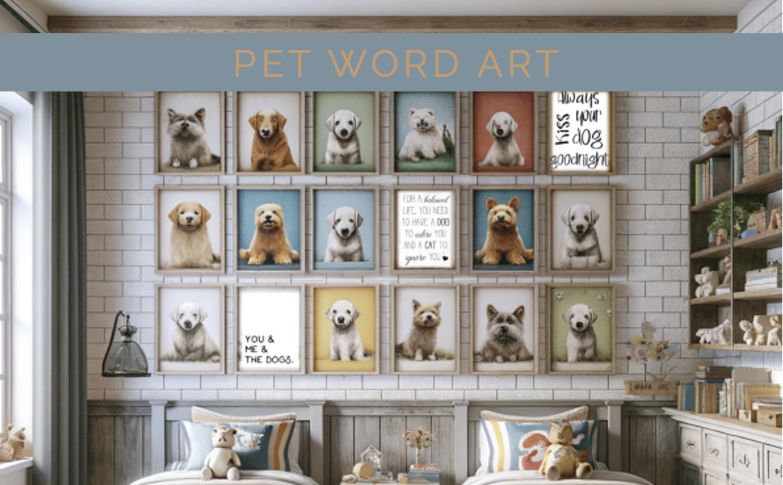 Typography Word Pet Art Shop